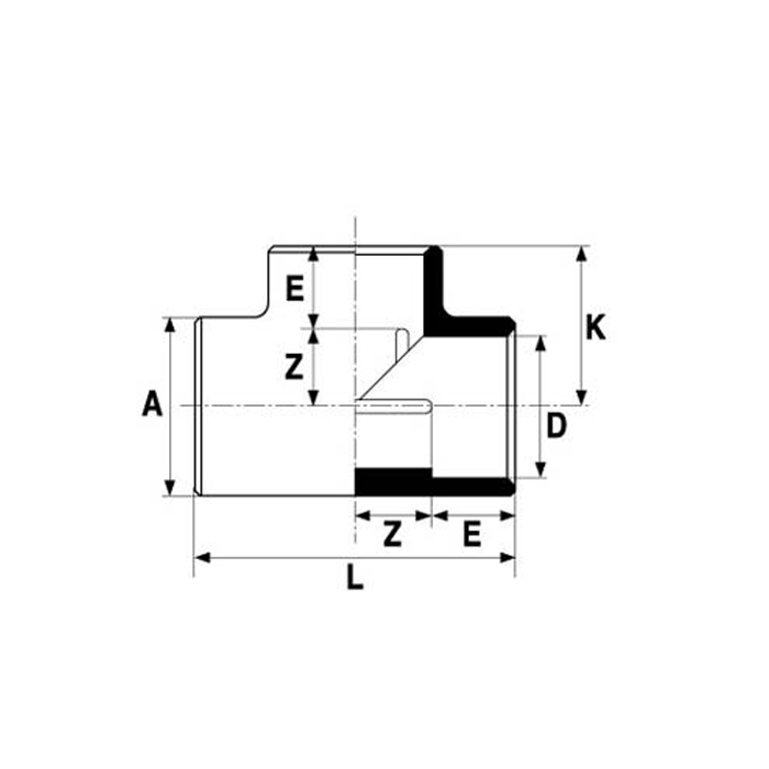 Girair T-stuk Luchtleiding PVR 90° - BJC Tools