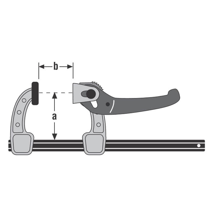 Urko 212 Snelspanlijmklem aluminium stempeldeel - BJC Tools