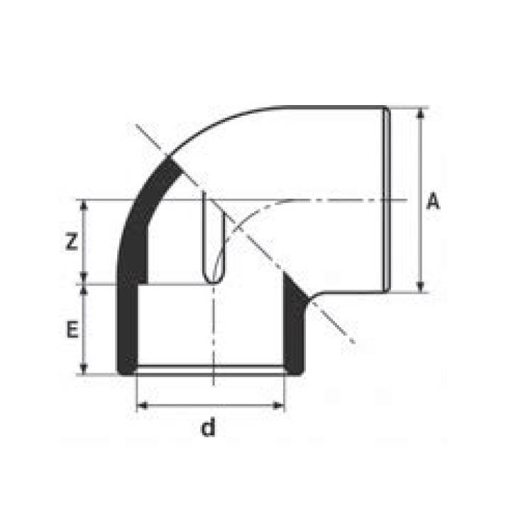 Girair Knie fitting Luchtleiding PVR 90° - BJC Tools