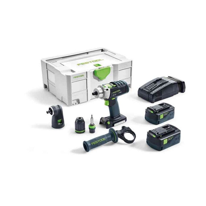 Festool Accu-klopboormachines QUADRIVE PDC 18/4 Li 5,2-Set-SCA - BJC Tools